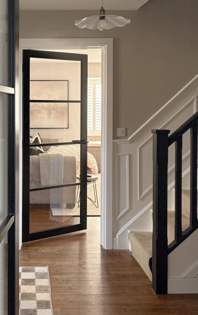 Black Soho Clear Glass Internal Door | Doorphoria