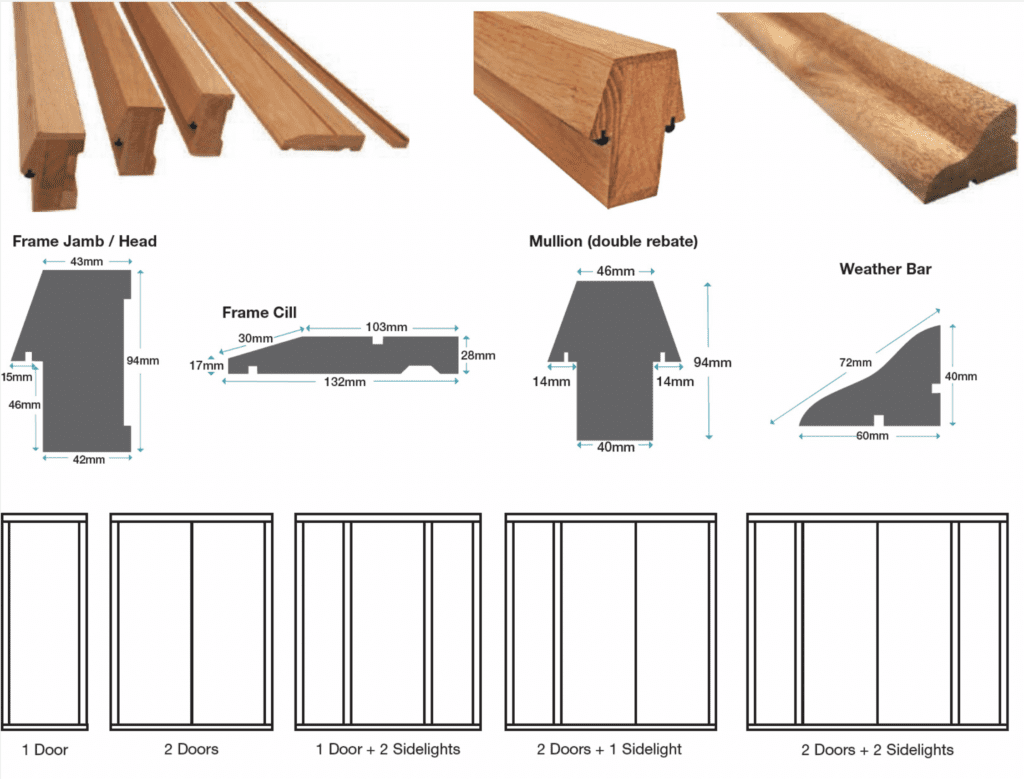 External Oak Single Door Frame Kit Untreated (Mendes) | Doorphoria